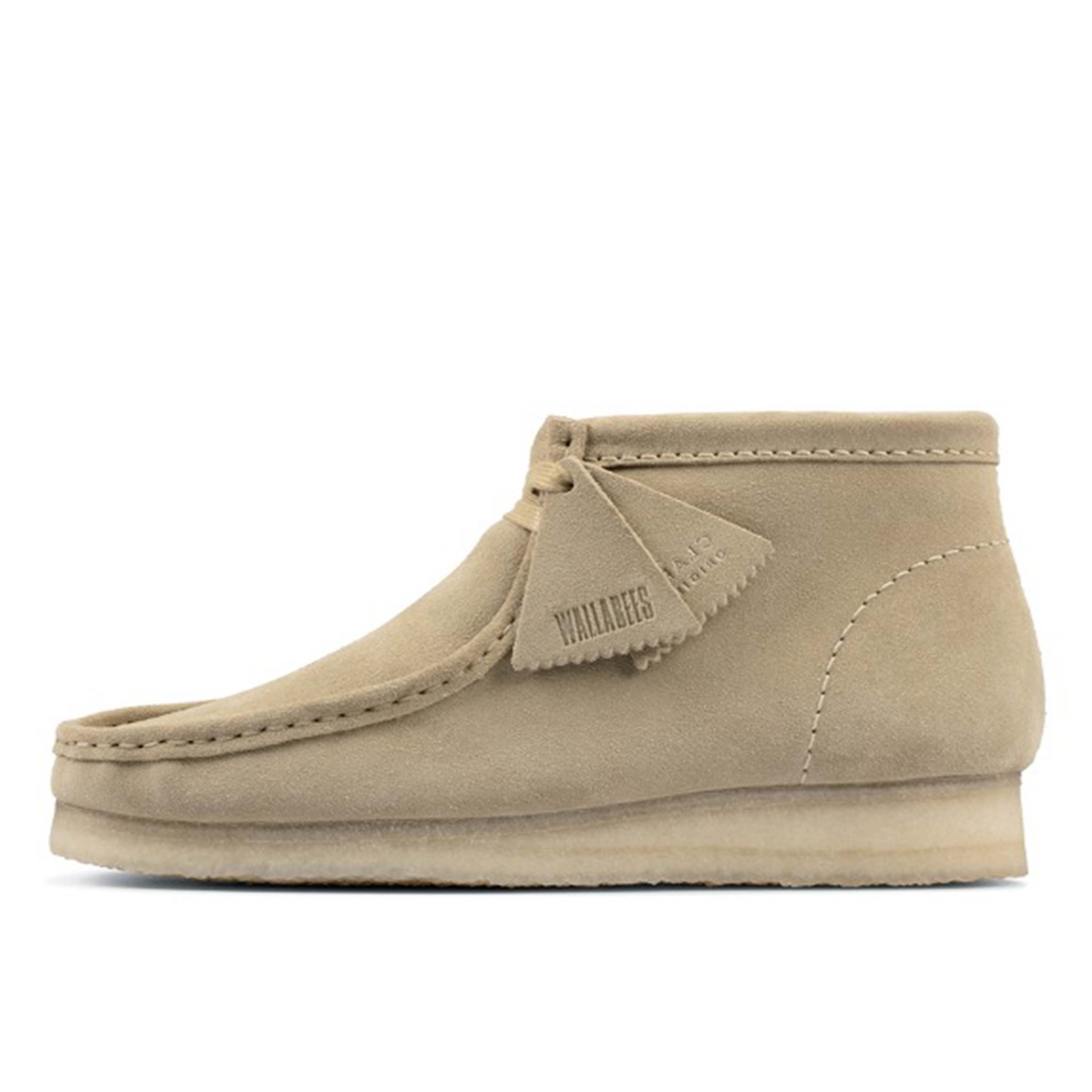 Clarks Wallabee - Iconic Maple Suede Lace-Up Boot with Moccasin Design ...